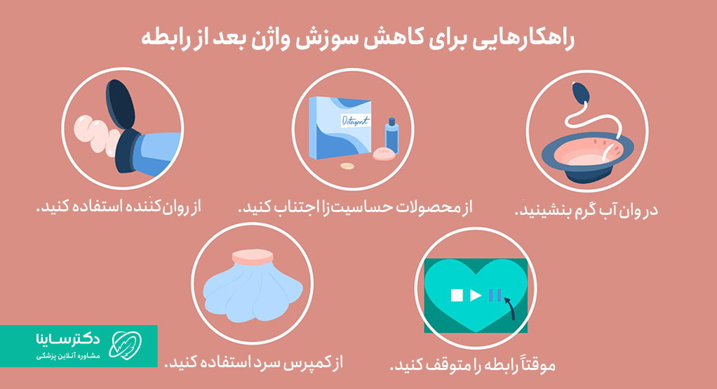 علت سوزش واژن بعد از نزدیکی چیست؟ درمان مجله سلامت دکترساینا